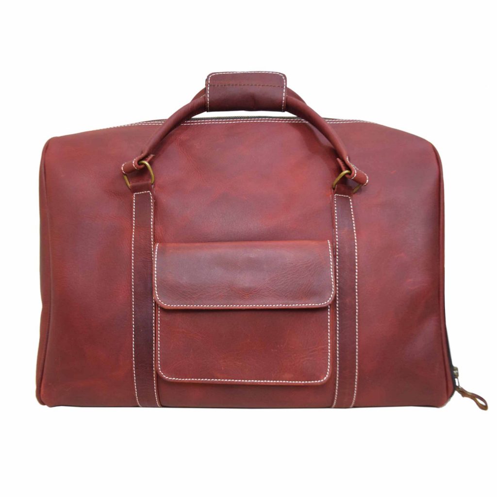 BROWN PULL-UP WEEKEND BAG WITH UNIQUE SIMPLE LOOK – ZIA INDUSTRIES